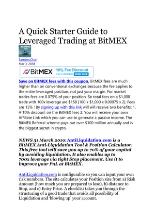 Bitmex leveraged trading hackernoon | PDF | Stocks and Bonds | Personal Investing