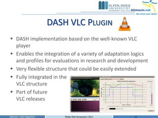 MPEG-DASH open source tools and cloud services | PPTX | Internet | Computing