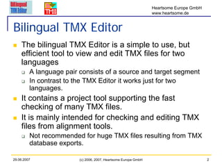 Bilingual TMX EditorTool (in German) | PDF