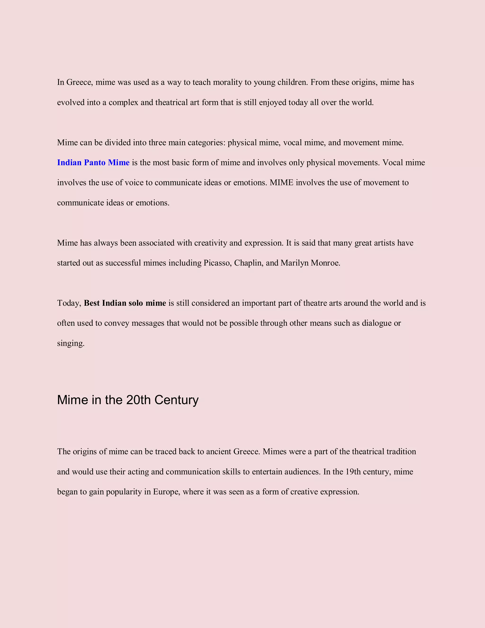 Bit of History_ A Short History of Mime, the most oh so French of art ...