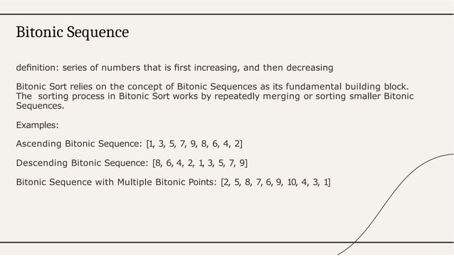 Demonstration/explanation of Bitonic Sort Algorithm | PPTX