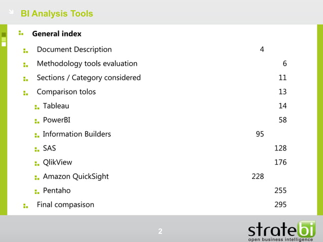 Business Intelligence tools comparison | PPTX | Computer Software and ...