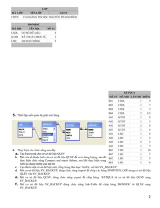 Bài tập access | PDF