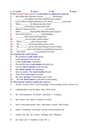 BÀI TẬP I LEARN SMART WORLD 6 UNIT 1 WORDS | DOC