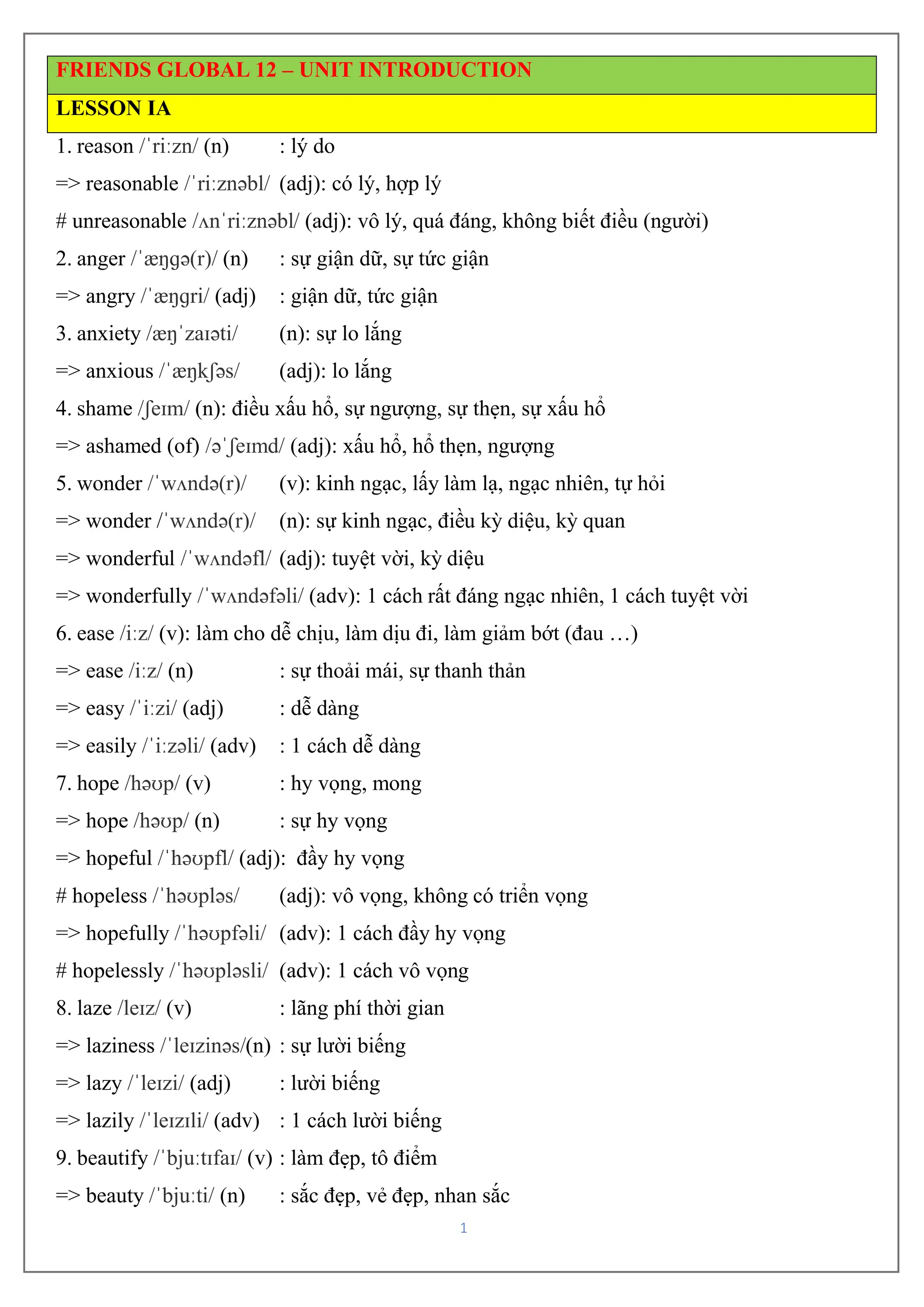 BÀI TẬP BỔ THEO ĐƠN VỊ BÀI HỌC TRỢ ﻿TIẾNG ANH FRIENDS GLOBAL 12 - ﻿CẢ NĂM (BỘ BÀI TẬP TRẮC ...