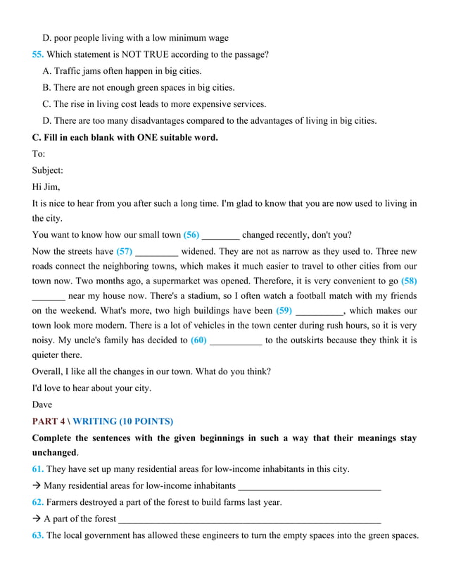 BÀI TẬP BỔ TRỢ 4 KỸ NĂNG TIẾNG ANH 11 I-LEARN SMART WORLD CÓ NGHE ...