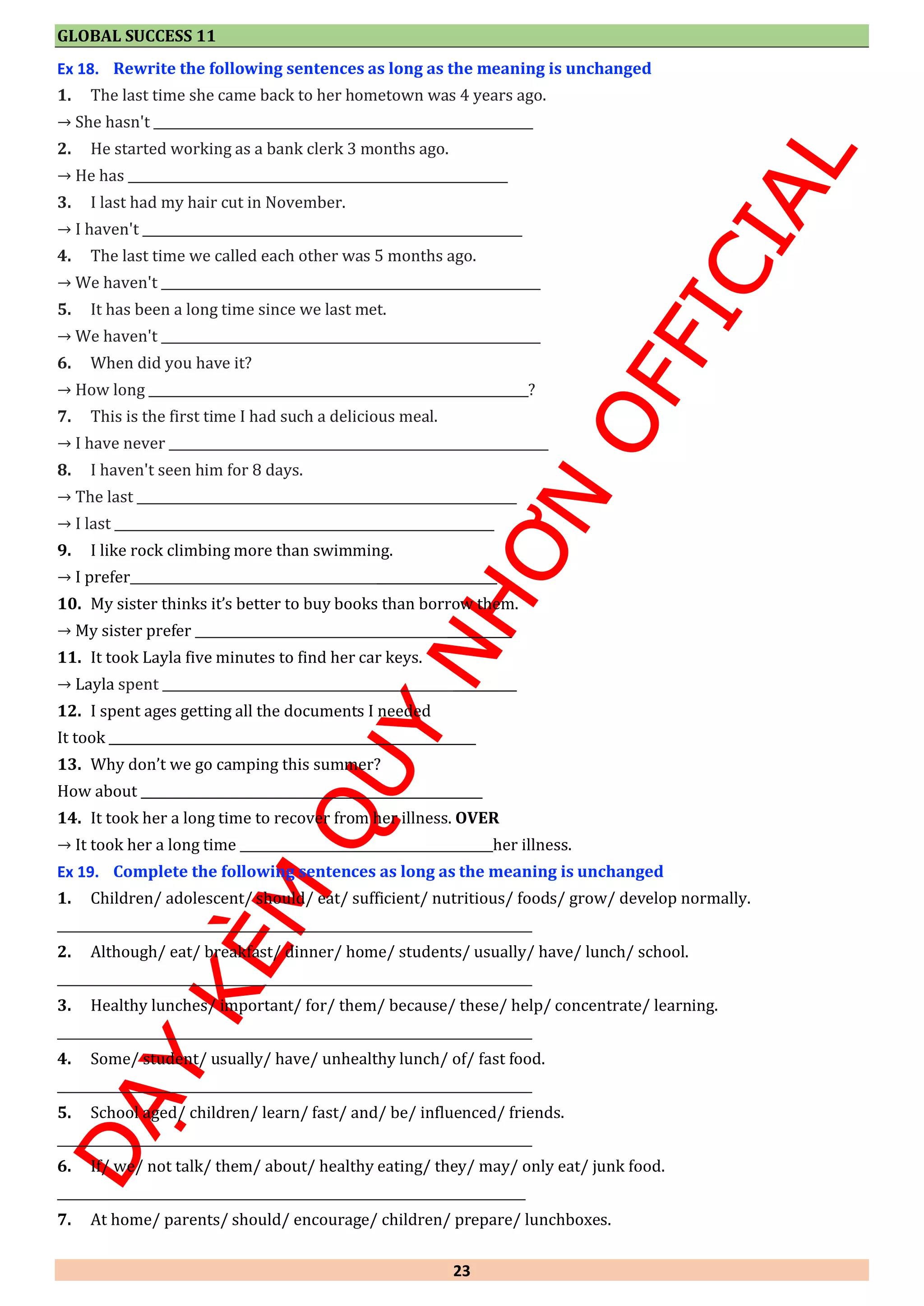 BÀI TẬP BỔ TRỢ 4 KĨ NĂNG TIẾNG ANH LỚP 11 - CẢ NĂM - GLOBAL SUCCESS - NĂM HỌC 2023-2024 - CÓ ...