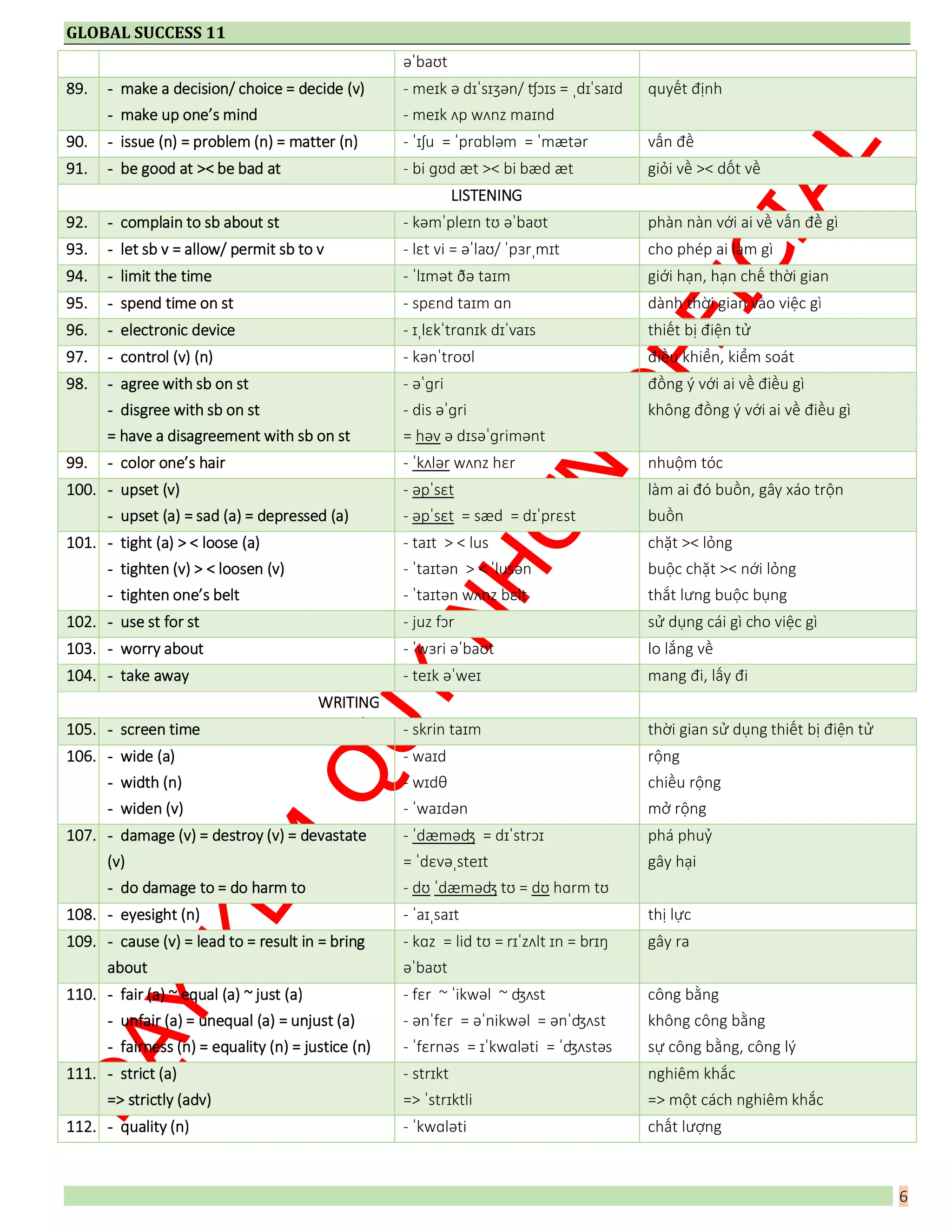 BÀI TẬP BỔ TRỢ 4 KĨ NĂNG TIẾNG ANH LỚP 11 - CẢ NĂM - GLOBAL SUCCESS - NĂM HỌC 2023-2024 - CÓ ...