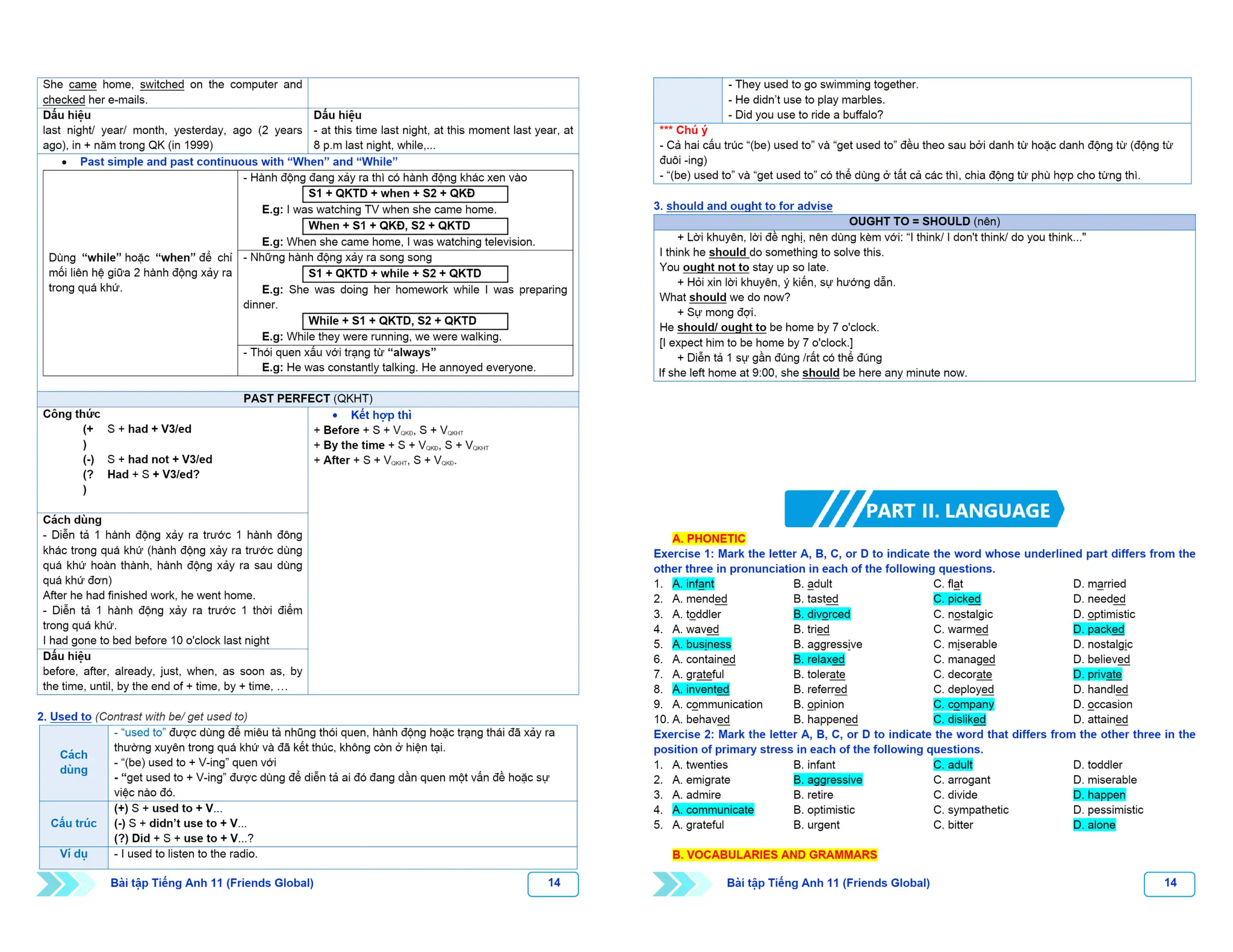 BÀI TẬP BỔ TRỢ 4 KĨ NĂNG TIẾNG ANH LỚP 11 (CẢ NĂM) - FRIENDS GLOBAL ...