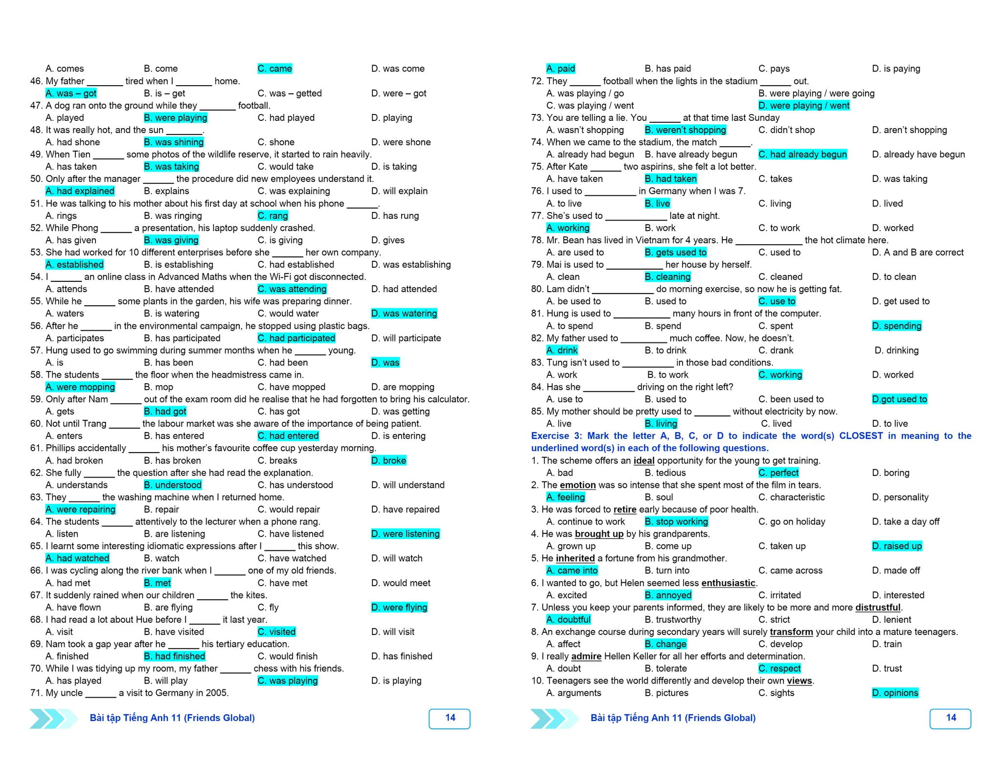 BÀI TẬP BỔ TRỢ 4 KĨ NĂNG TIẾNG ANH LỚP 11 (CẢ NĂM) - FRIENDS GLOBAL ...