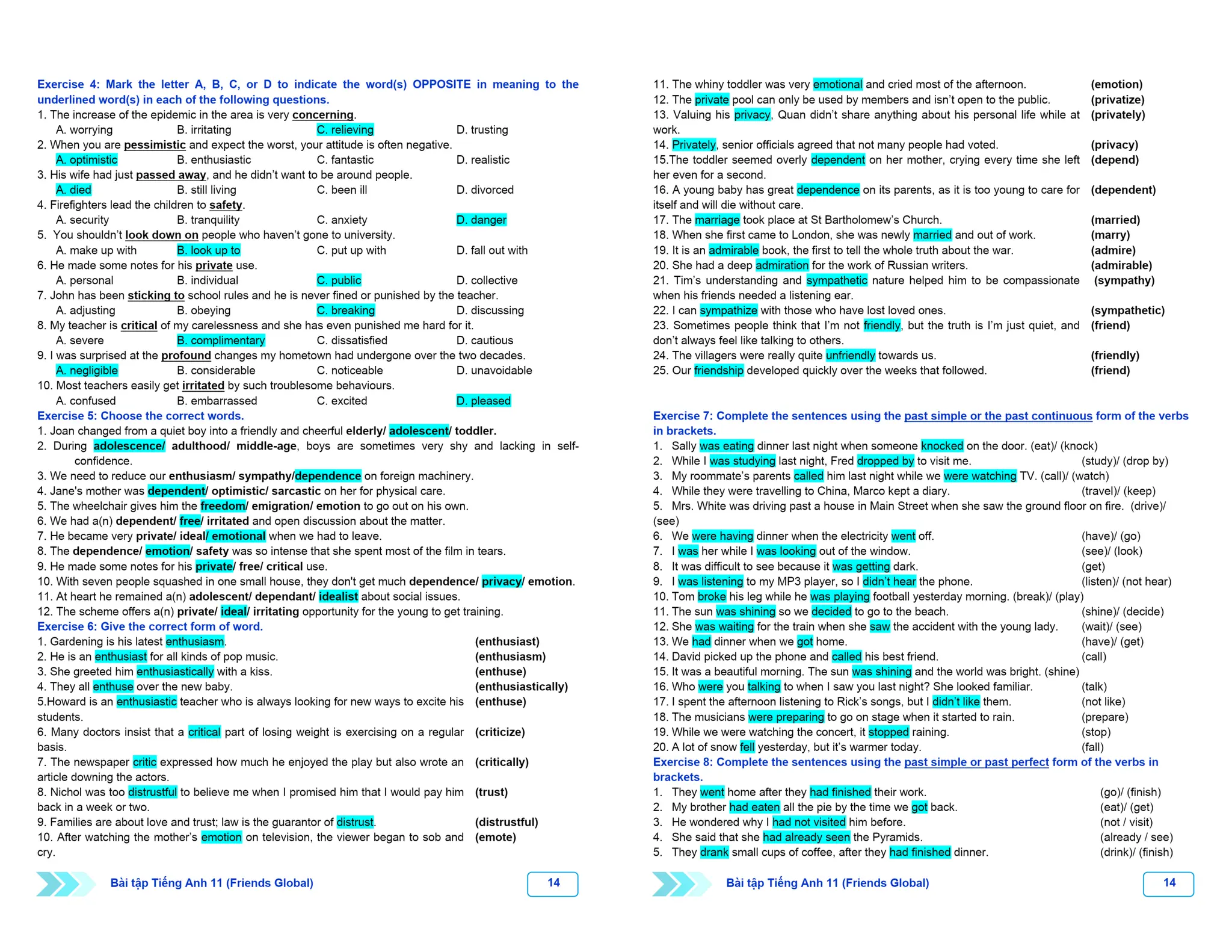 BÀI TẬP BỔ TRỢ 4 KĨ NĂNG TIẾNG ANH LỚP 11 (CẢ NĂM) - FRIENDS GLOBAL ...