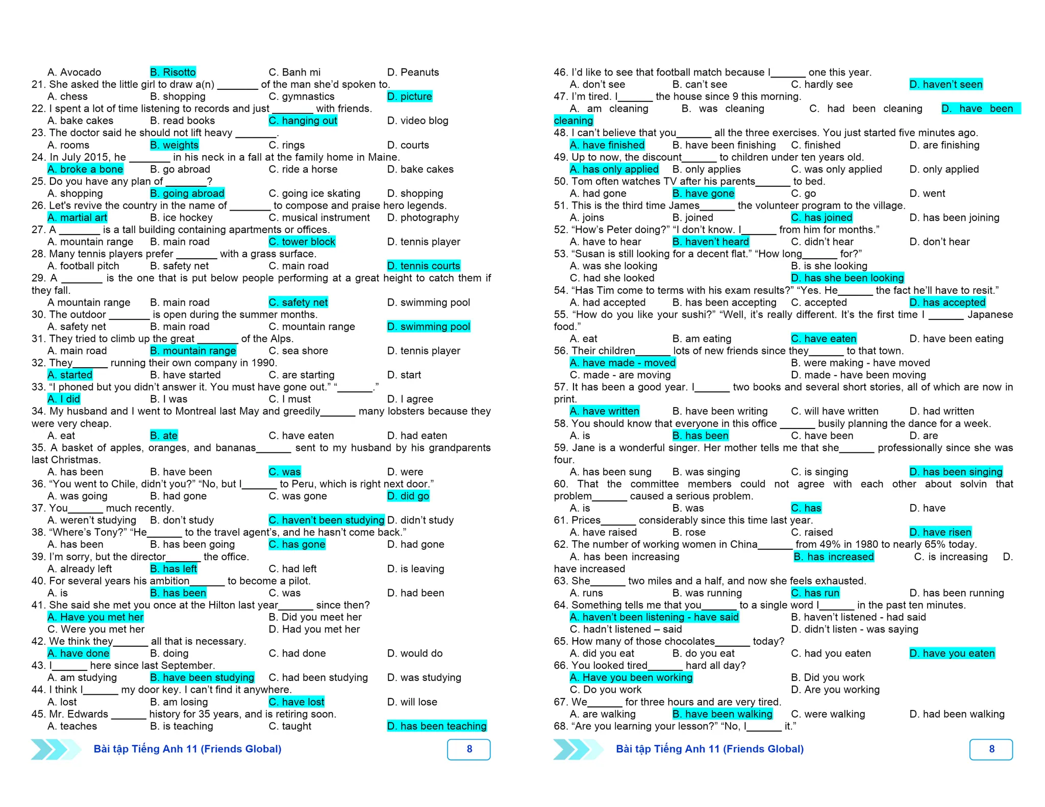 BÀI TẬP BỔ TRỢ 4 KĨ NĂNG TIẾNG ANH LỚP 11 (CẢ NĂM) - FRIENDS GLOBAL ...