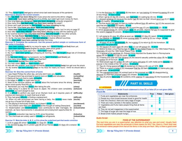 BÀI TẬP BỔ TRỢ 4 KĨ NĂNG TIẾNG ANH LỚP 11 (CẢ NĂM) - FRIENDS GLOBAL ...