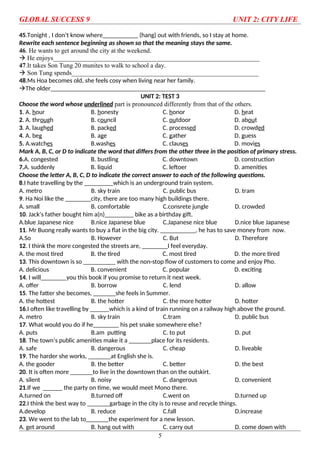 Bài Tập Bổ Trợ Global Success 9 UNIT 2 (PRACTICE TEST).doc