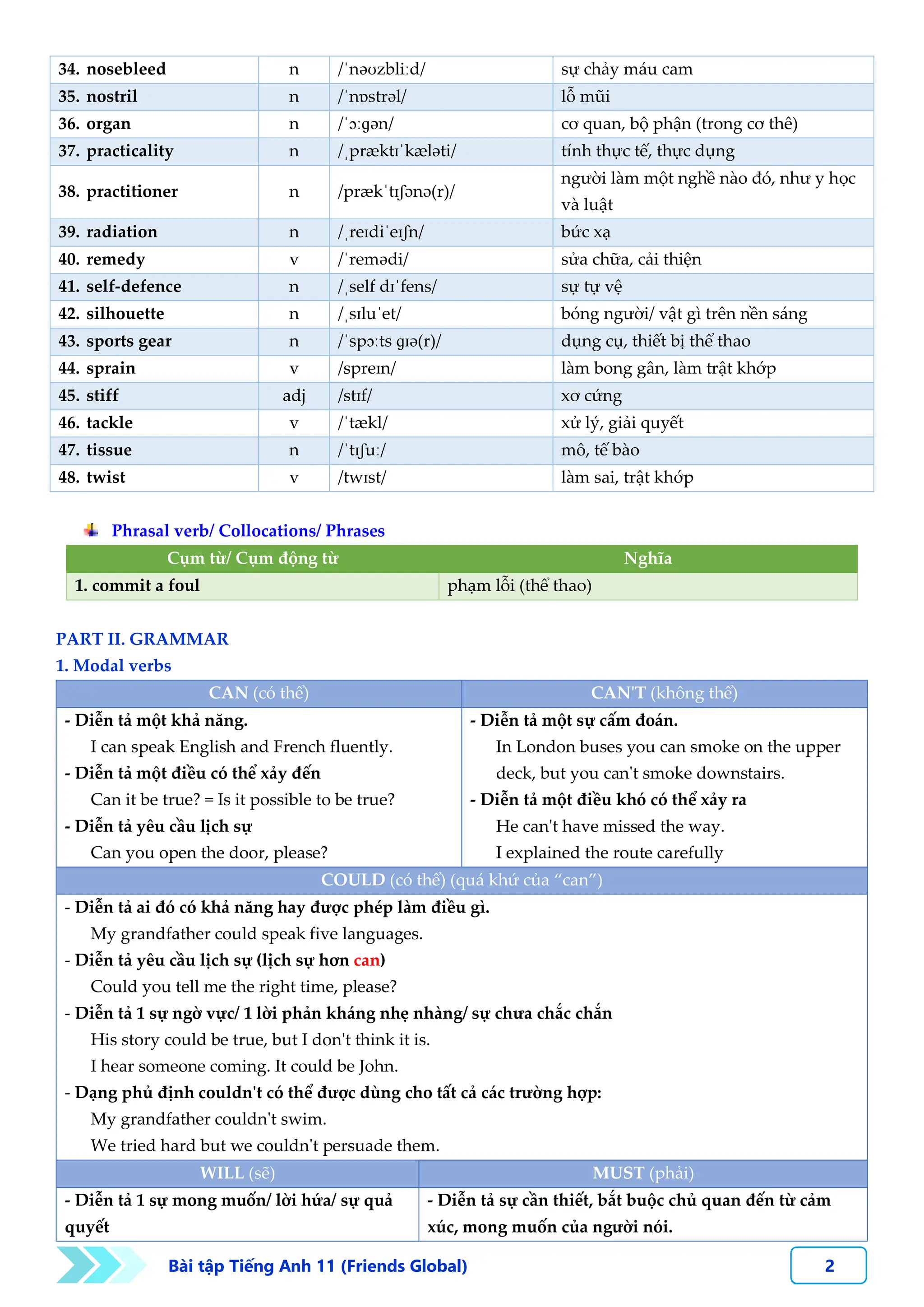 BÀI TẬP BỔ TRỢ TIẾNG ANH 11 THEO ĐƠN VỊ BÀI HỌC - CẢ NĂM - CÓ FILE NGHE (FRIENDS GLOBAL) (BẢN HS ...