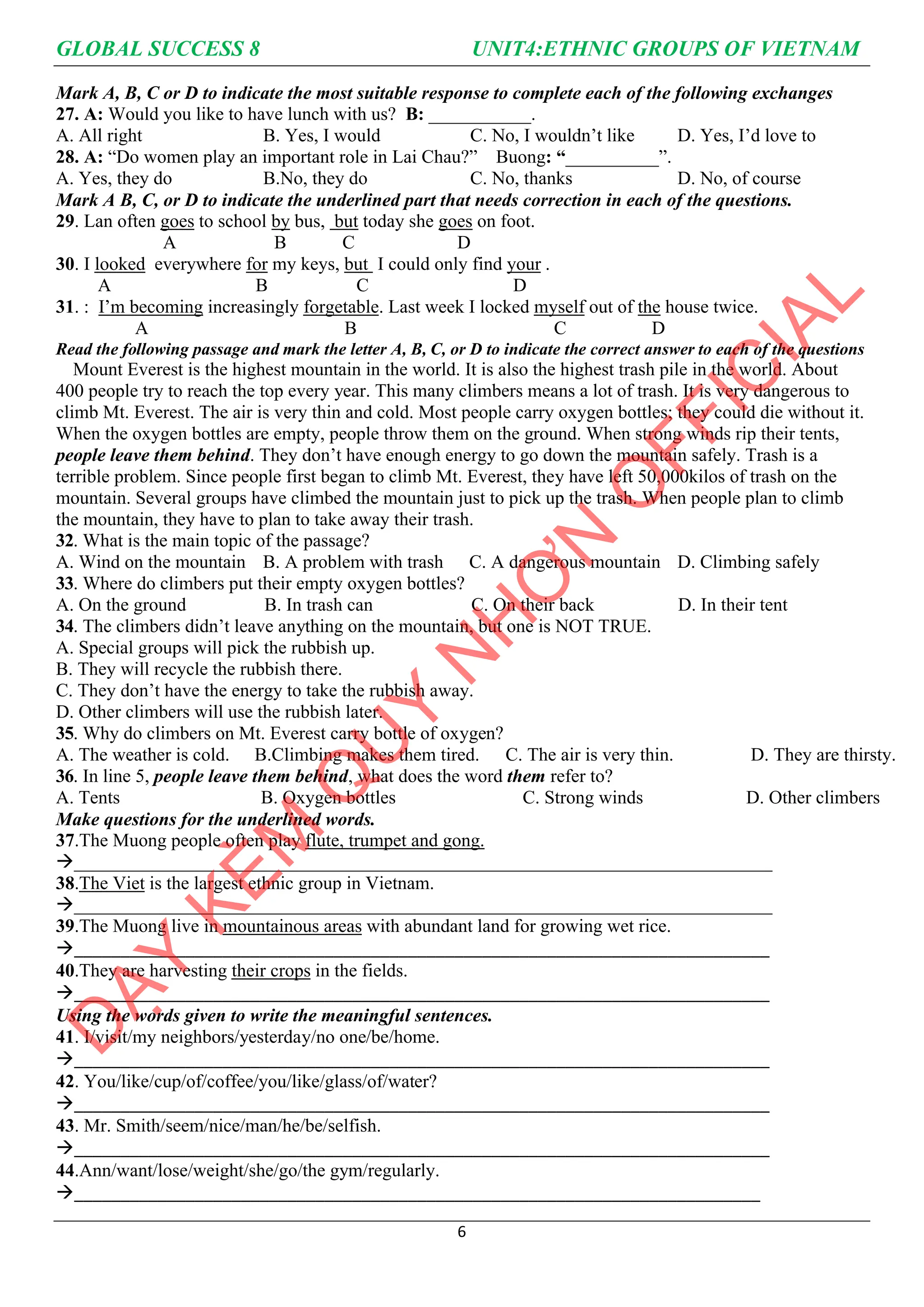 BÀI TẬP BỔ TRỢ TIẾNG ANH 8 - GLOBAL SUCCESS - CẢ NĂM - NĂM 2024 ...