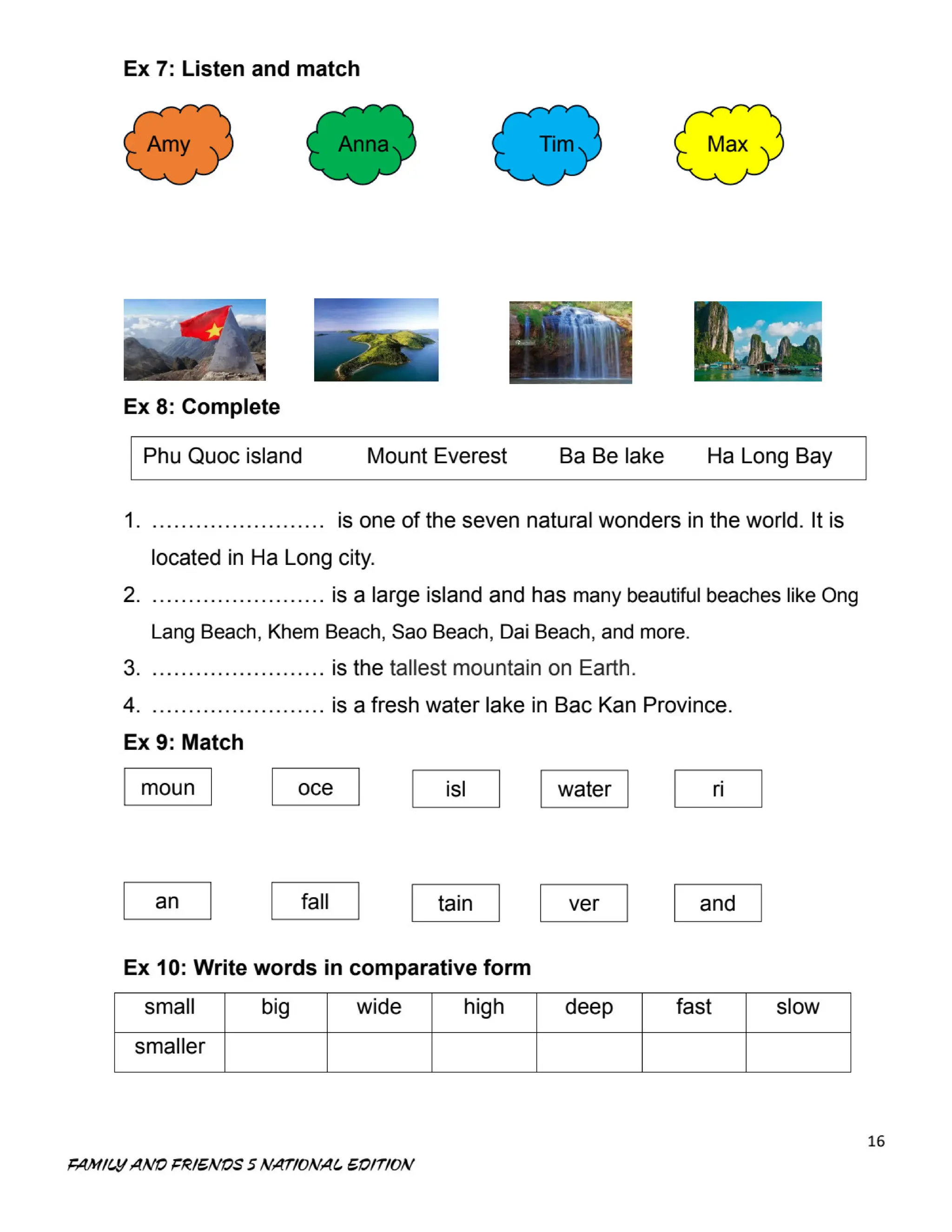 BÀI TẬP BỔ TRỢ ﻿TIẾNG ANH FAMILY AND FRIENDS 5 NATIONAL EDITION - HK2 (CÓ FILE NGHE VÀ VỞ LUYỆN ...