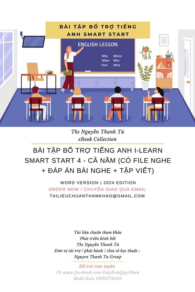 BÀI TẬP BỔ TRỢ ﻿TIẾNG ANH I-LEARN SMART START 4 - CẢ NĂM (CÓ FILE NGHE + ĐÁP ÁN BÀI NGHE + TẬP ...