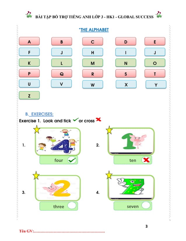 BÀI TẬP BỔ TRỢ TIẾNG ANH LỚP 3 CẢ NĂM - GLOBAL SUCCESS - NĂM 2024 - CÓ ĐÁP ÁN (BẢN ĐẸP) (219 ...