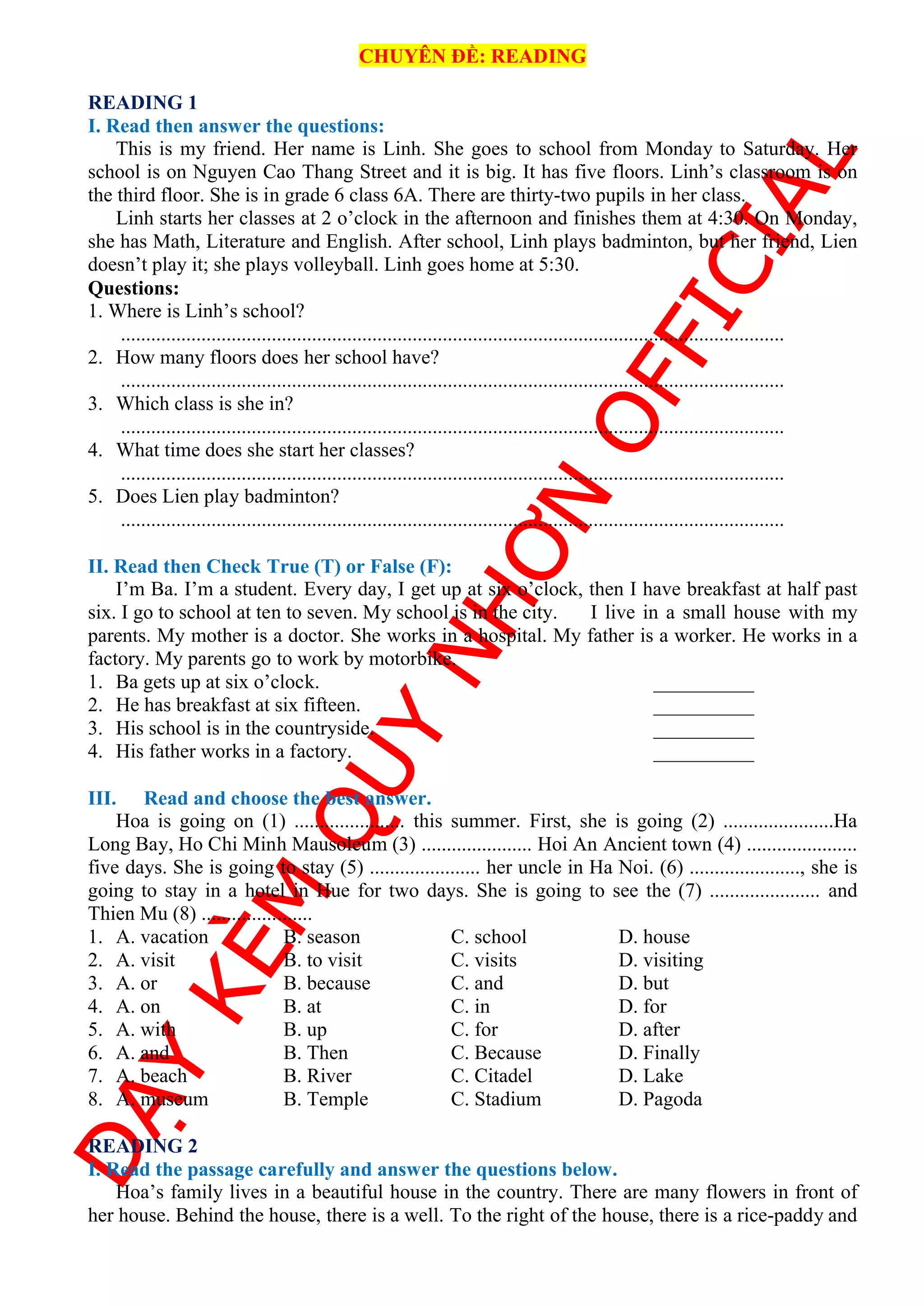 BÀI TẬP BỔ TRỢ TIẾNG ANH LỚP 6 - CẢ NĂM - FRIENDS PLUS - NĂM HỌC 2023 ...