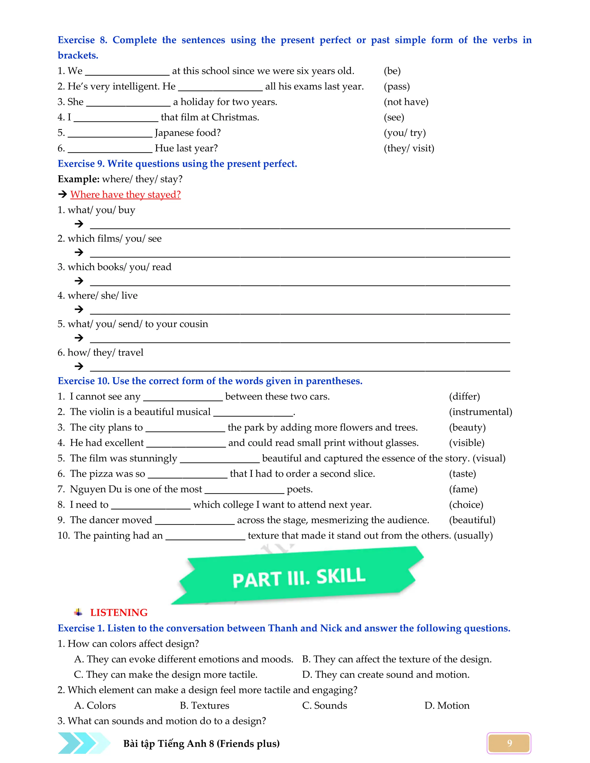 BÀI TẬP BỔ TRỢ TIẾNG ANH LỚP 8 - CẢ NĂM - FRIENDS PLUS - NĂM HỌC 2023 ...