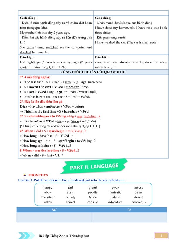 BÀI TẬP BỔ TRỢ TIẾNG ANH LỚP 8 - CẢ NĂM - FRIENDS PLUS - NĂM HỌC 2023 ...