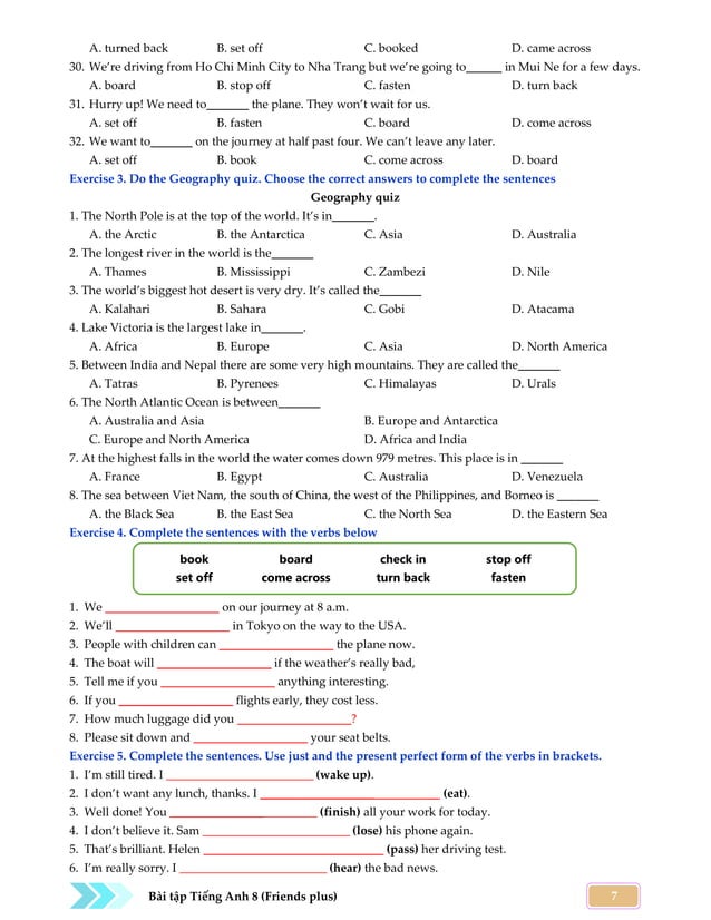 BÀI TẬP BỔ TRỢ TIẾNG ANH LỚP 8 - CẢ NĂM - FRIENDS PLUS - NĂM HỌC 2023 ...