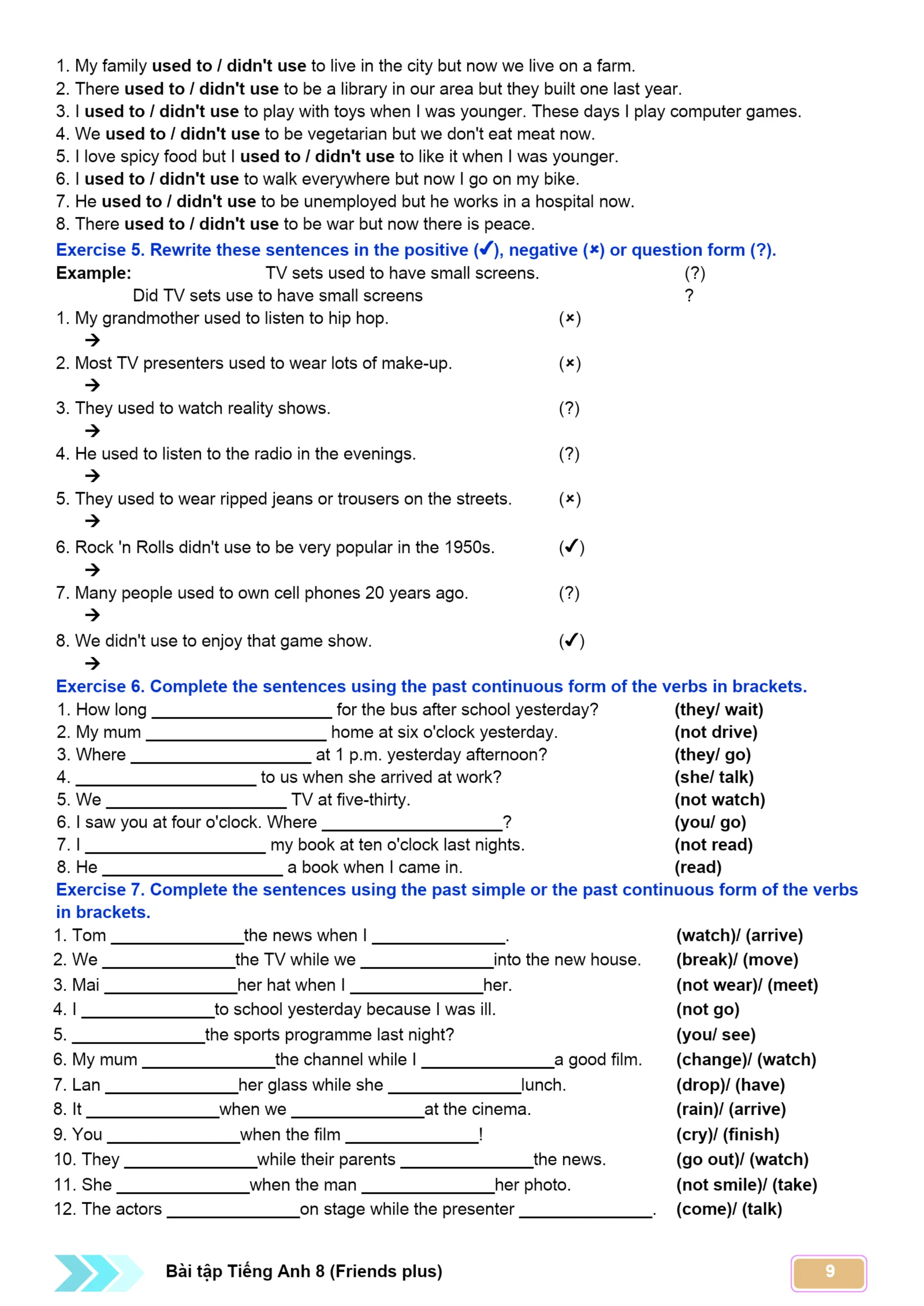 BÀI TẬP BỔ TRỢ TIẾNG ANH LỚP 8 CẢ NĂM - FRIENDS PLUS - B﻿ẢN ĐẸP - CÓ FILE NGHE (BẢN HS-GV) (BÀI ...