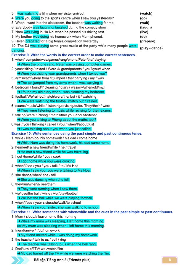 BÀI TẬP BỔ TRỢ TIẾNG ANH LỚP 8 CẢ NĂM - FRIENDS PLUS - B﻿ẢN ĐẸP - CÓ ...