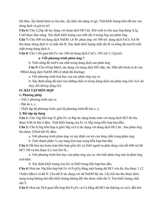 Bài tập chương halogen | DOCX