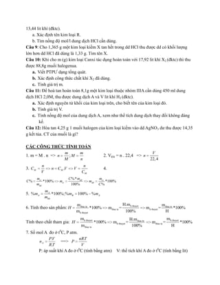 Bài tập chương halogen | DOCX