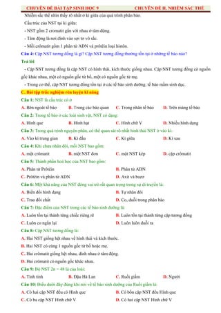 Bài tập chuyên đề sinh 9 nhiễm sắc thể.docx