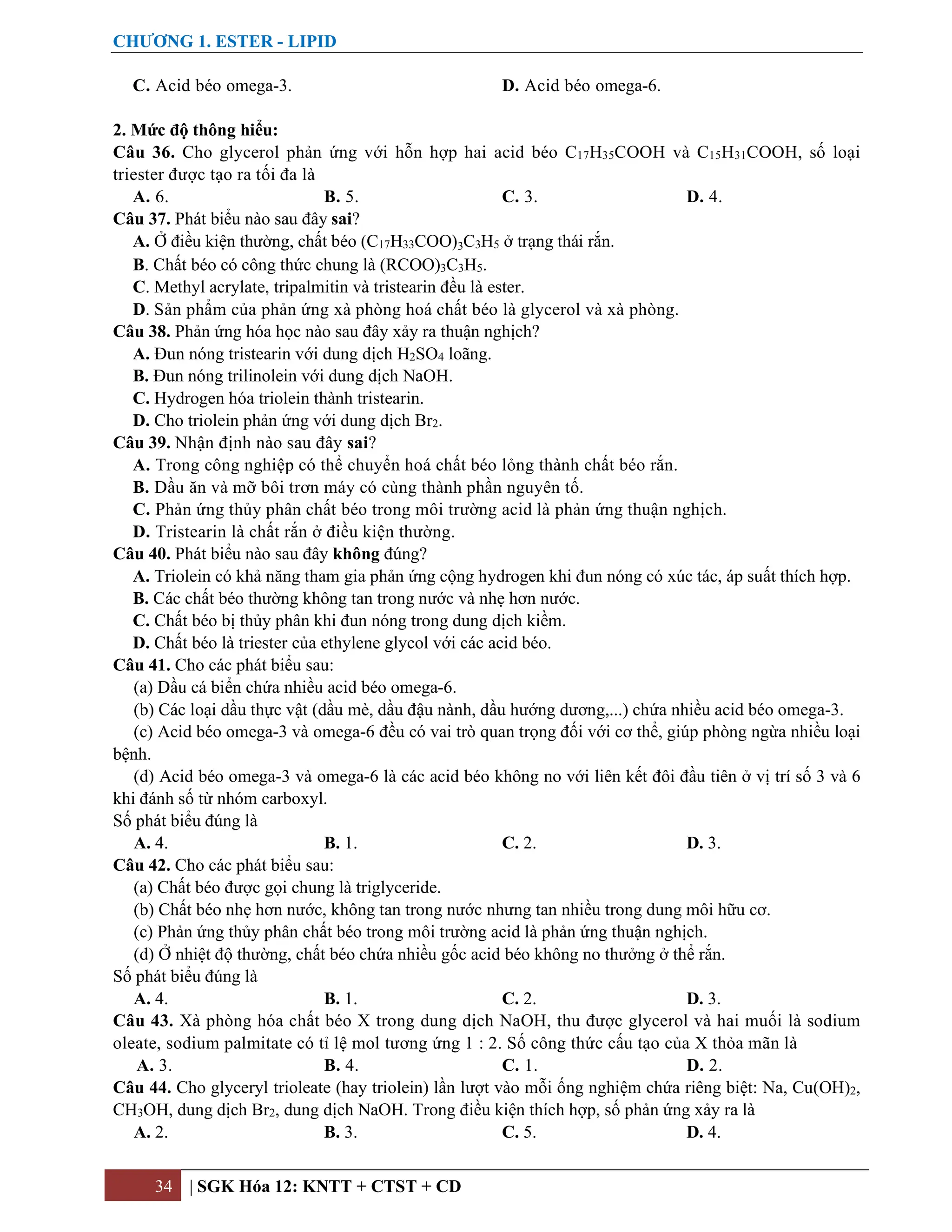 BÀI TẬP DẠY THÊM HÓA HỌC LỚP 12 - CẢ NĂM - THEO FORM THI MỚI BGD 2025 (DÙNG CHUNG 3 BỘ SÁCH KẾT ...