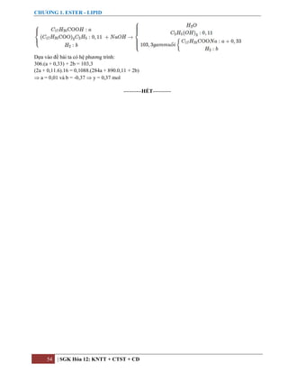 BÀI TẬP DẠY THÊM HÓA HỌC LỚP 12 - CẢ NĂM - THEO FORM THI MỚI BGD 2025 (DÙNG CHUNG 3 BỘ SÁCH KẾT ...