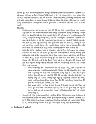 Bài tập kerberos | DOCX