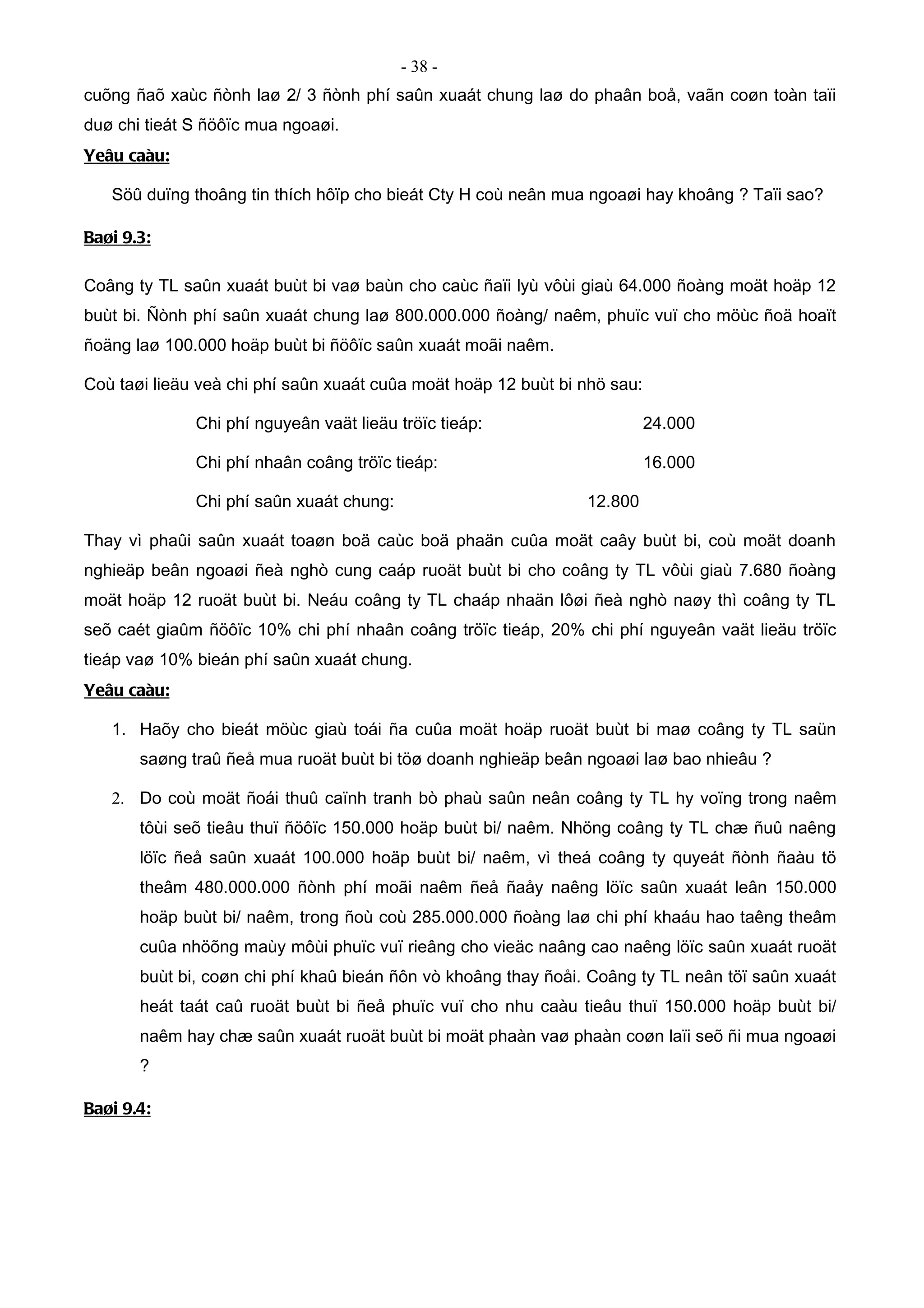 Bài tập ktoan quan tri | DOC