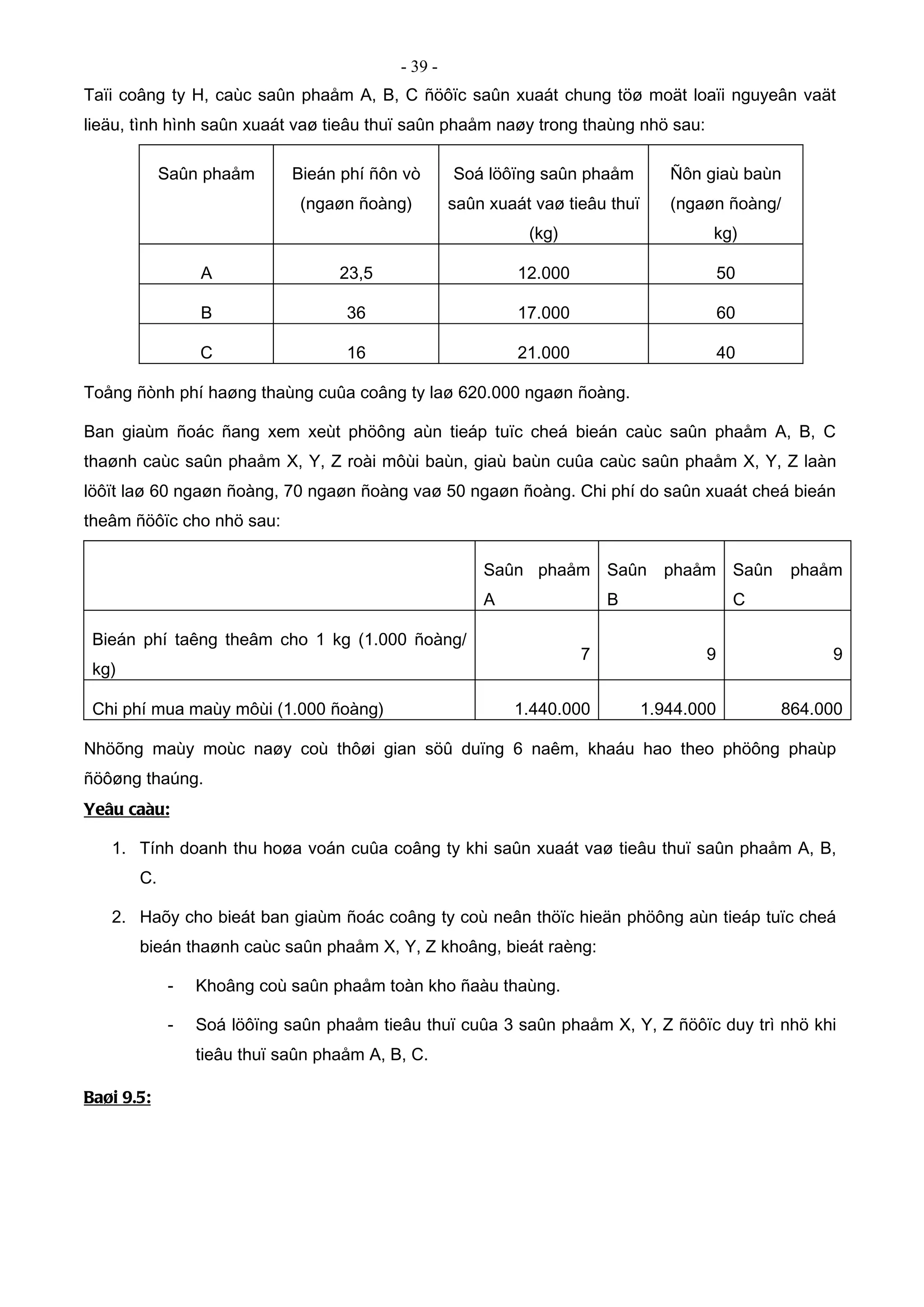 Bài tập ktoan quan tri | DOC