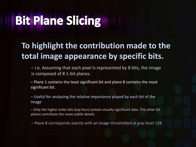 Bit plane slicing | PPTX