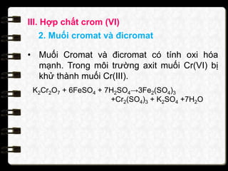 Một số hợp chất của crom | PPT