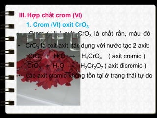Một số hợp chất của crom | PPT