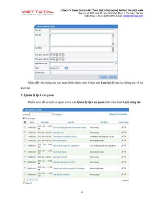 Bài tập lên lịch cơ quan tổ chức | PDF