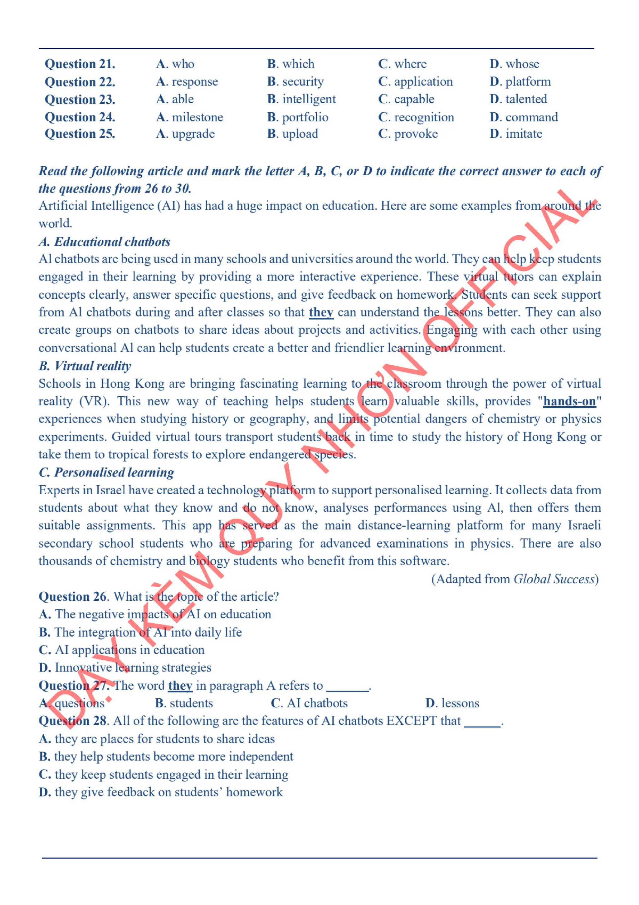 BÀI TẬP MỞ RỘNG TIẾNG ANH LỚP 12 - GLOBAL SUCCESS - FORM MỚI 2025 - HK2 (BẢN HS-GV) (BÀI 6-10).pdf