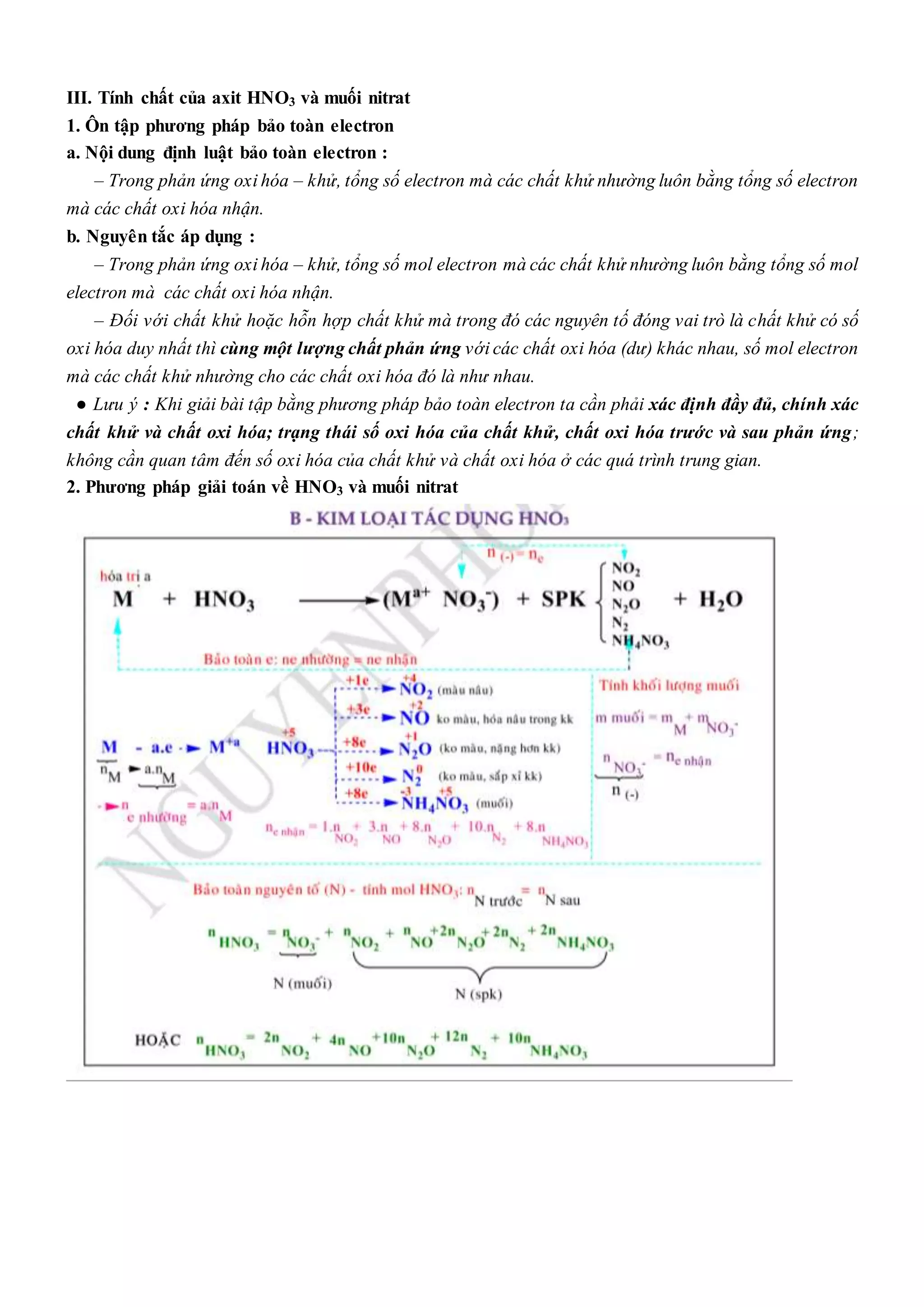 Bài tập mẫu axit hno3 | PDF