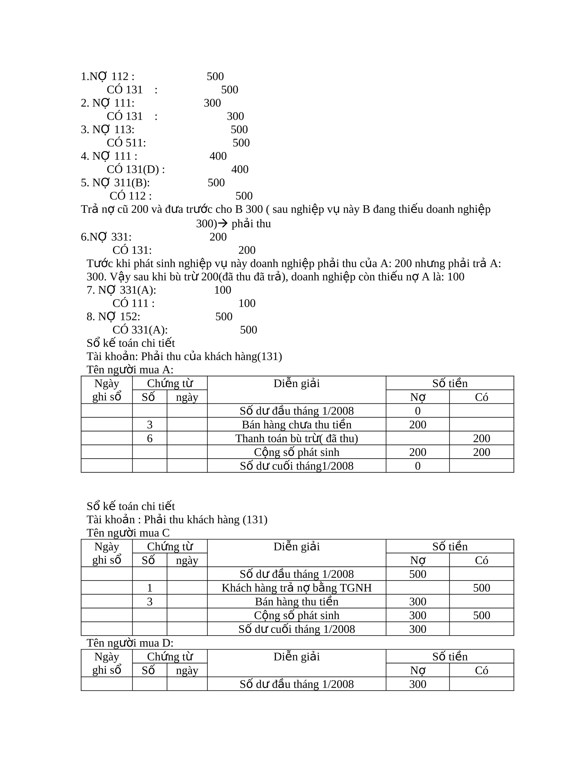 Bài tập nguyên lý kế toán có lời giải | PDF