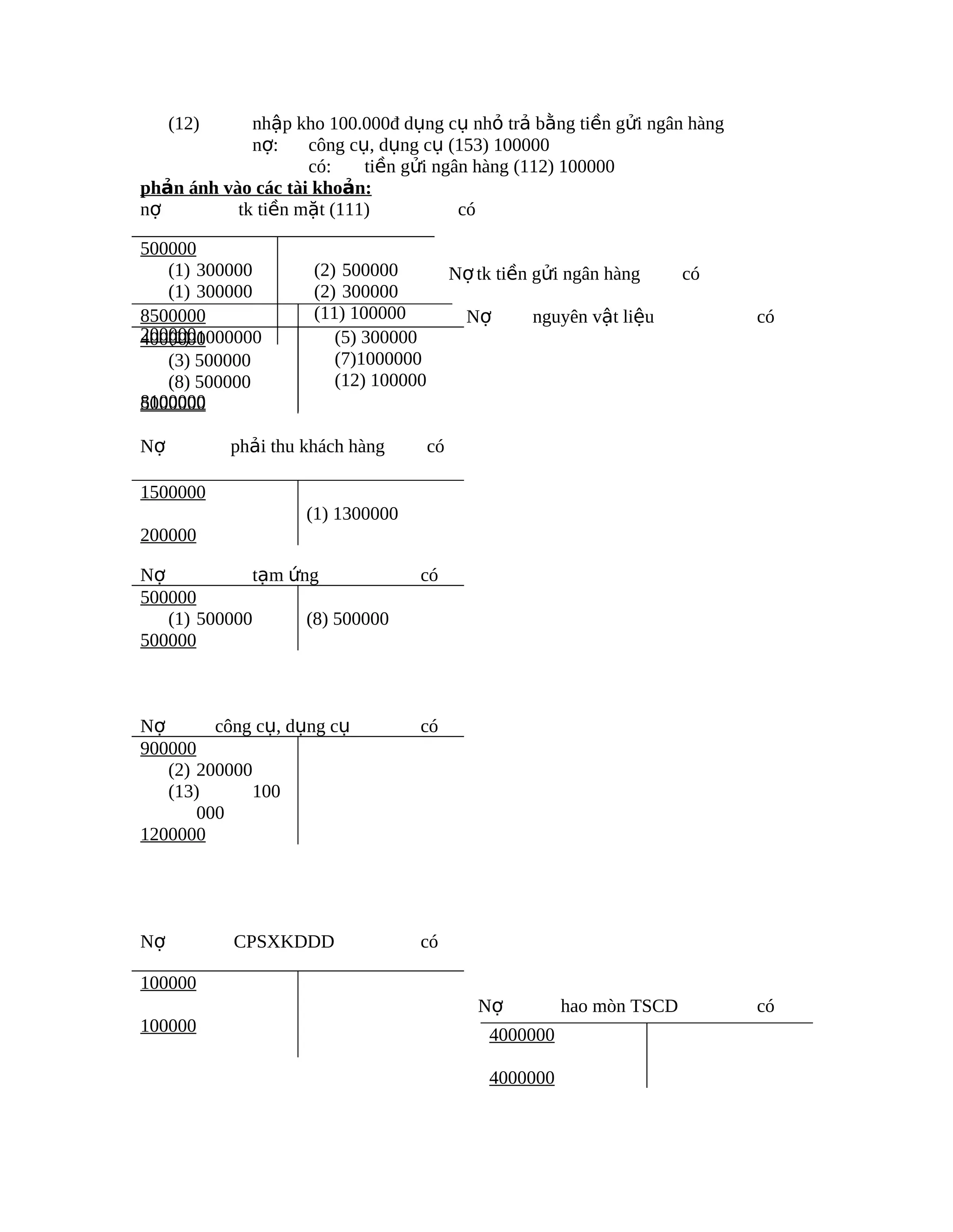 Bài tập nguyên lý kế toán có lời giải | PDF