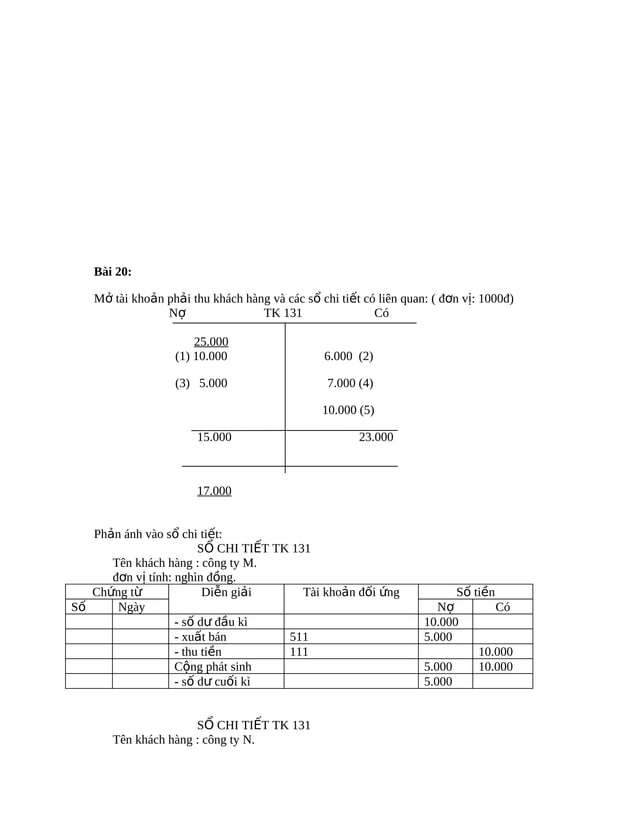 Bài tập nguyên lý kế toán có lời giải | PDF