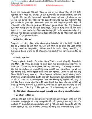 Bài tập nhóm Văn hóa kinh doanh và tinh thần khởi nghiệp Phong cách lãnh đạo của một doanh nhân ...