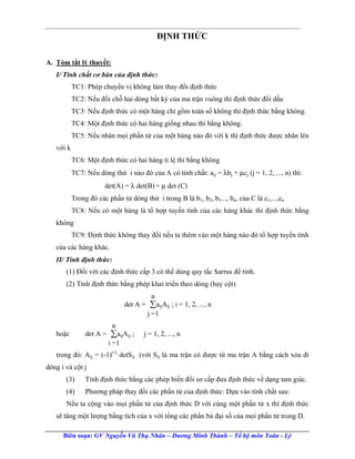Bài tập định thức bookbooming | PDF