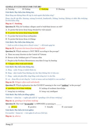 BÀI TẬP TEST FOR UNIT TIẾNG ANH LỚP 8 GLOBAL SUCCESS CẢ NĂM THEO TỪNG ...