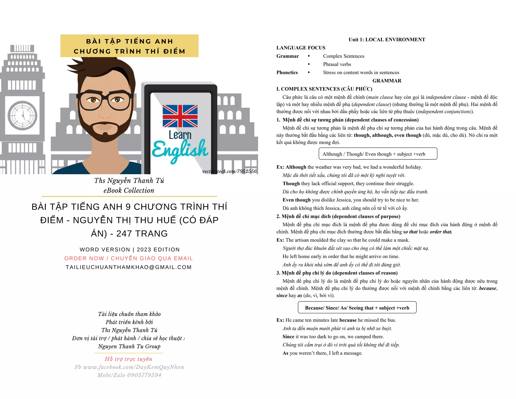 BÀI TẬP TIẾNG ANH 9 CHƯƠNG TRÌNH THÍ ĐIỂM - NGUYỄN THỊ THU HUẾ (CÓ ĐÁP ÁN) - 247 TRANG.pdf